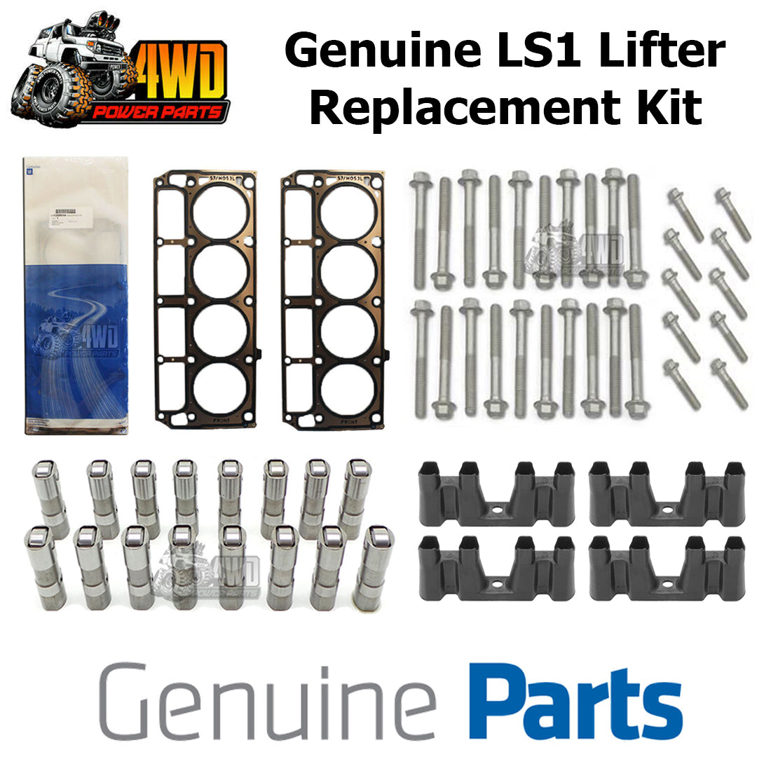 Genuine GM LS1 Lifter Install Kit Head Gaskets, Bolts, LS7 Lifters & B ...