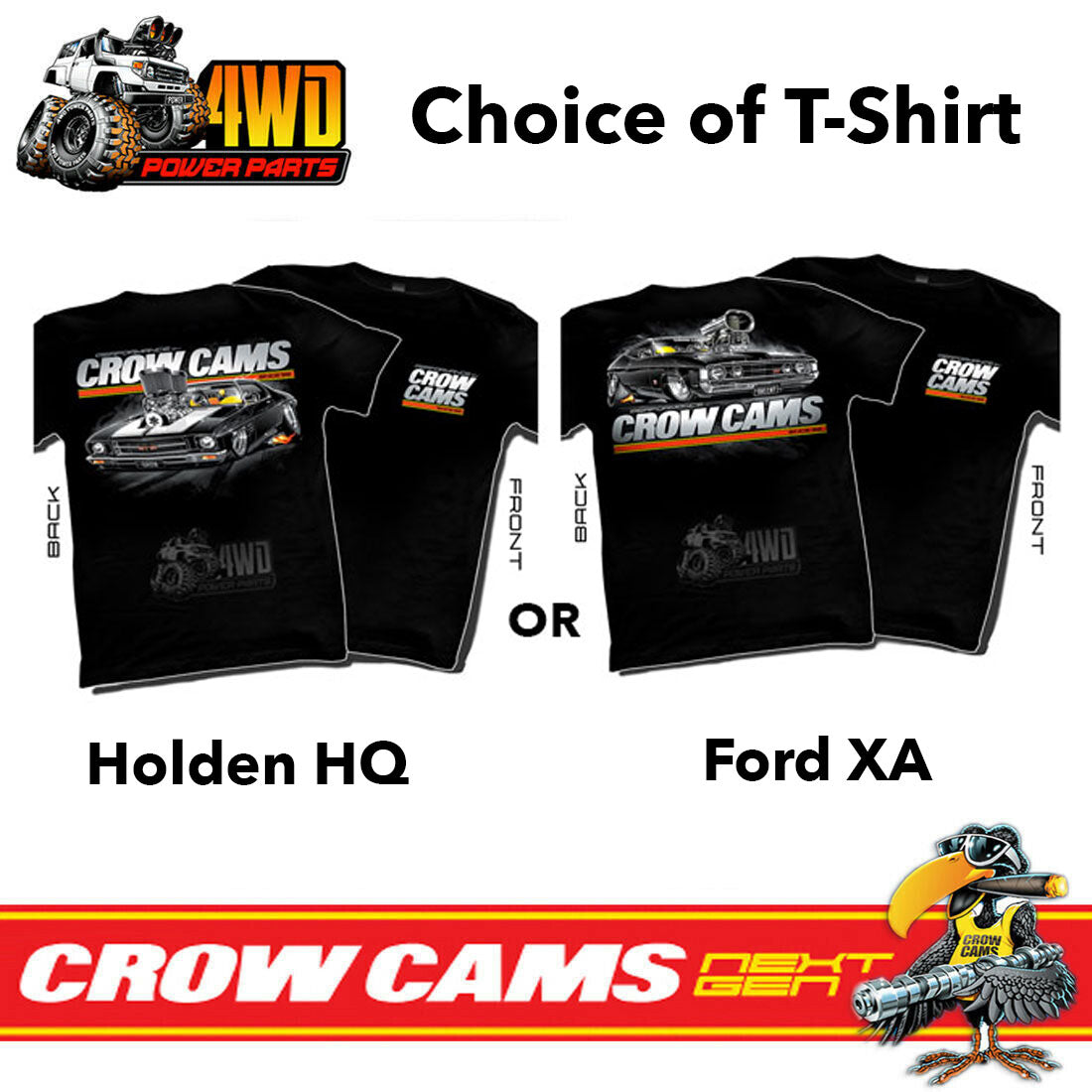 Crow Cams Gift Pack - T-Shirt, Cap, Banner, Stickers + Stubby Holder ...