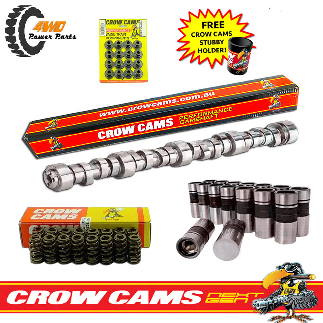 Crow Cams 5761 Cam Lifters Springs Retainer for Holden V8 253 308 Red ...
