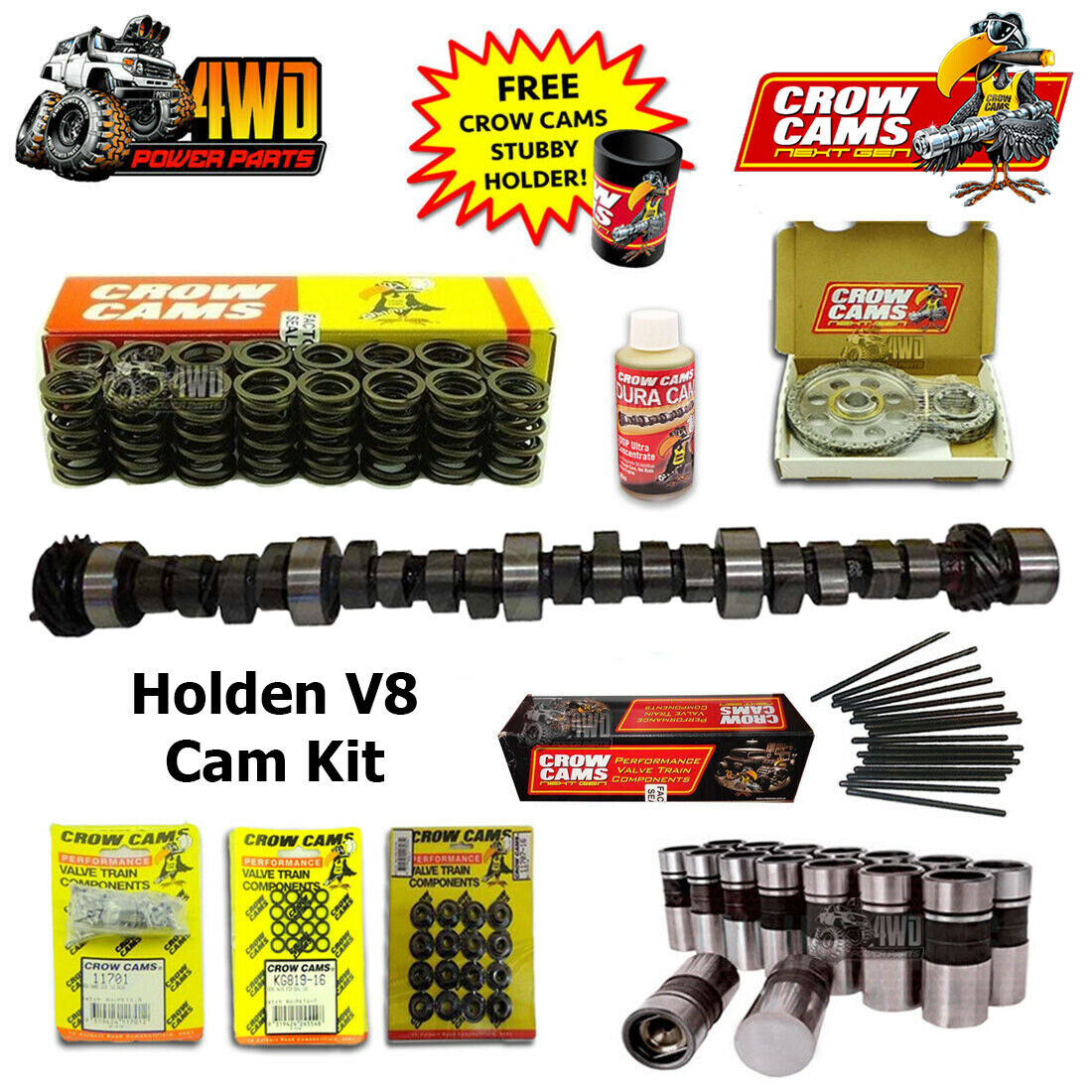 Crow Cams 5761 Camshaft Package Lumpy Idle for Holden V8 253 308 Red B ...