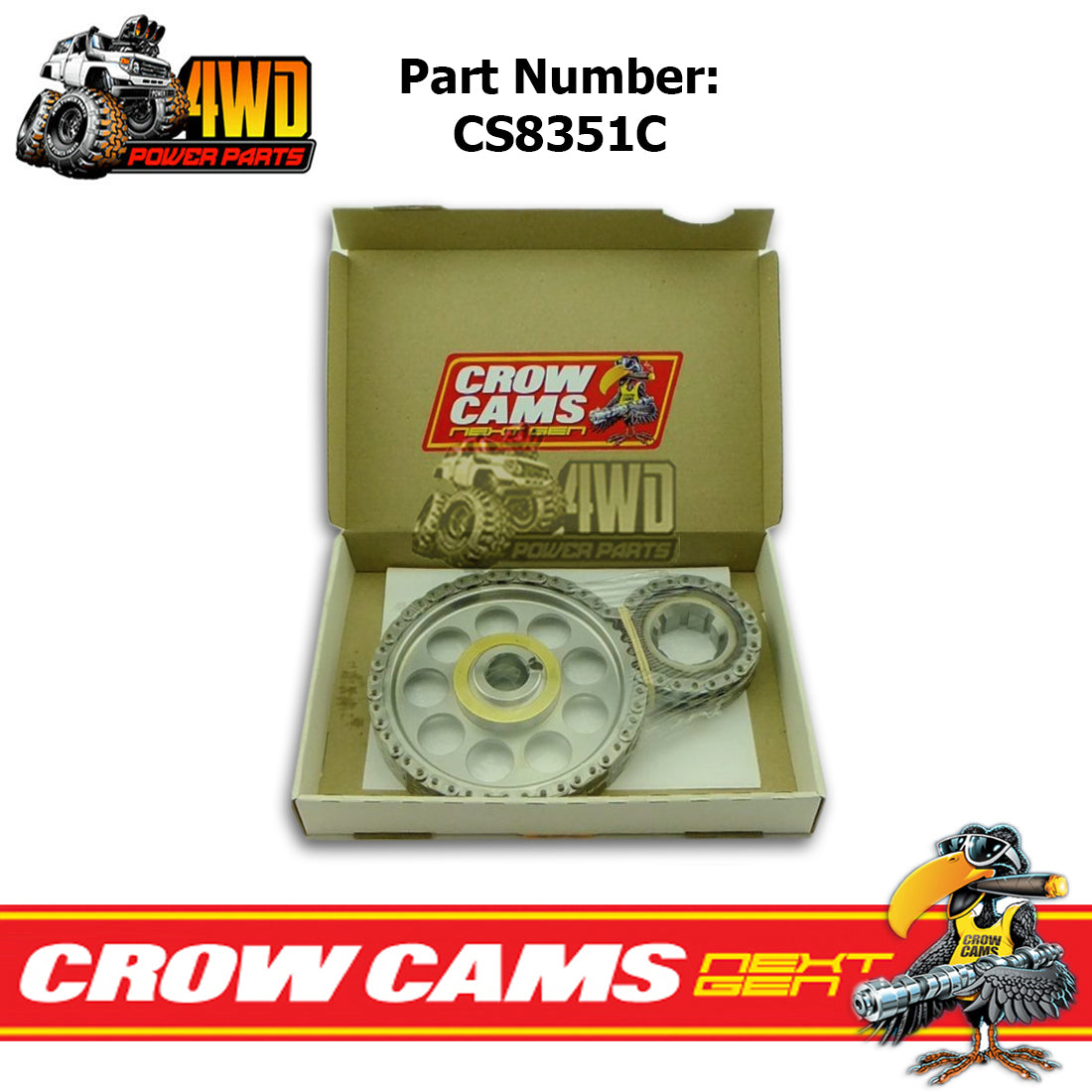 Crow Cams Ford Cleveland V8 302 351 400 True Roller Timing Chain Set C ...