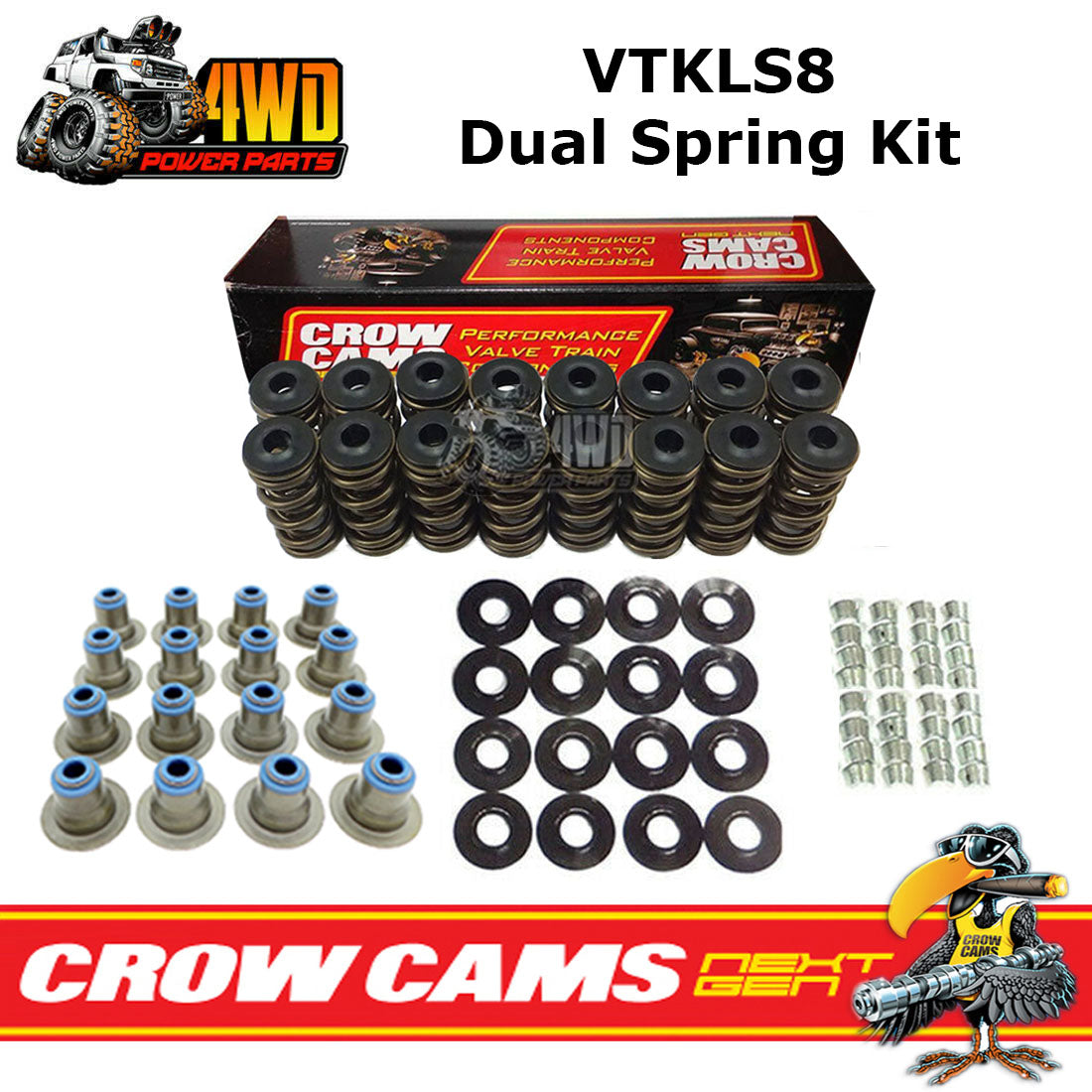 Crow Cams Holden LS1 LS2 LS6 3 Bolt Camshaft & Spring Kit GEN3 1999-On ...