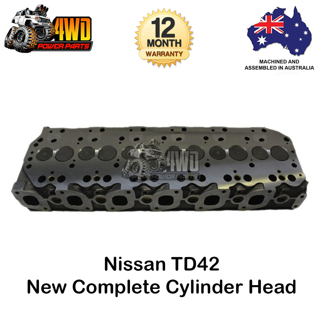 Nissan TD42 Diesel 6 Cyl 12v Complete Cylinder Head – 4WD Power Parts